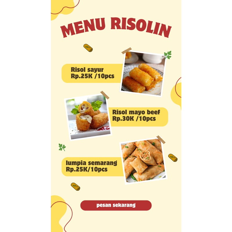 Jual Risolin frozen food ( Risoles isi sayur ) | Shopee Indonesia