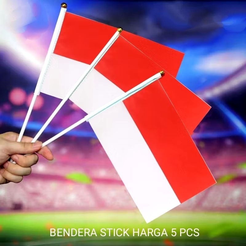 Jual Bendera Stick Merah Putih Bendera Pawai Gagang Stick Bendera ...