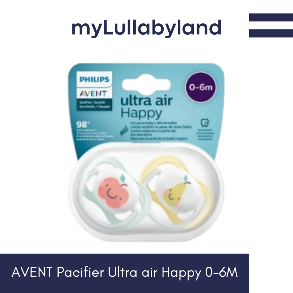 Jual Philips Avent Kompeng Ultra Air Happy 0-6M | Empeng Philips Avent ...