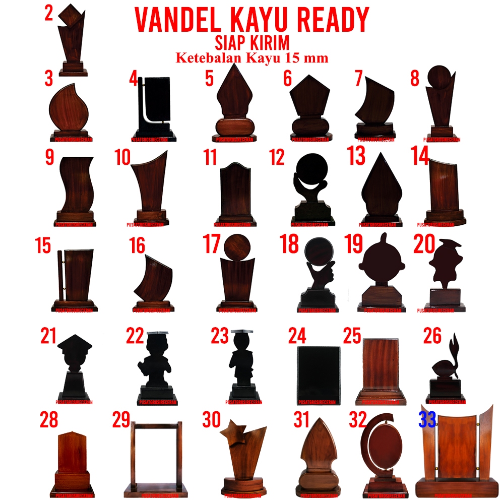 Jual Vandel Kayu Kosong Asli Plakat Piagam Suvenir KKN Magang Wisuda ...