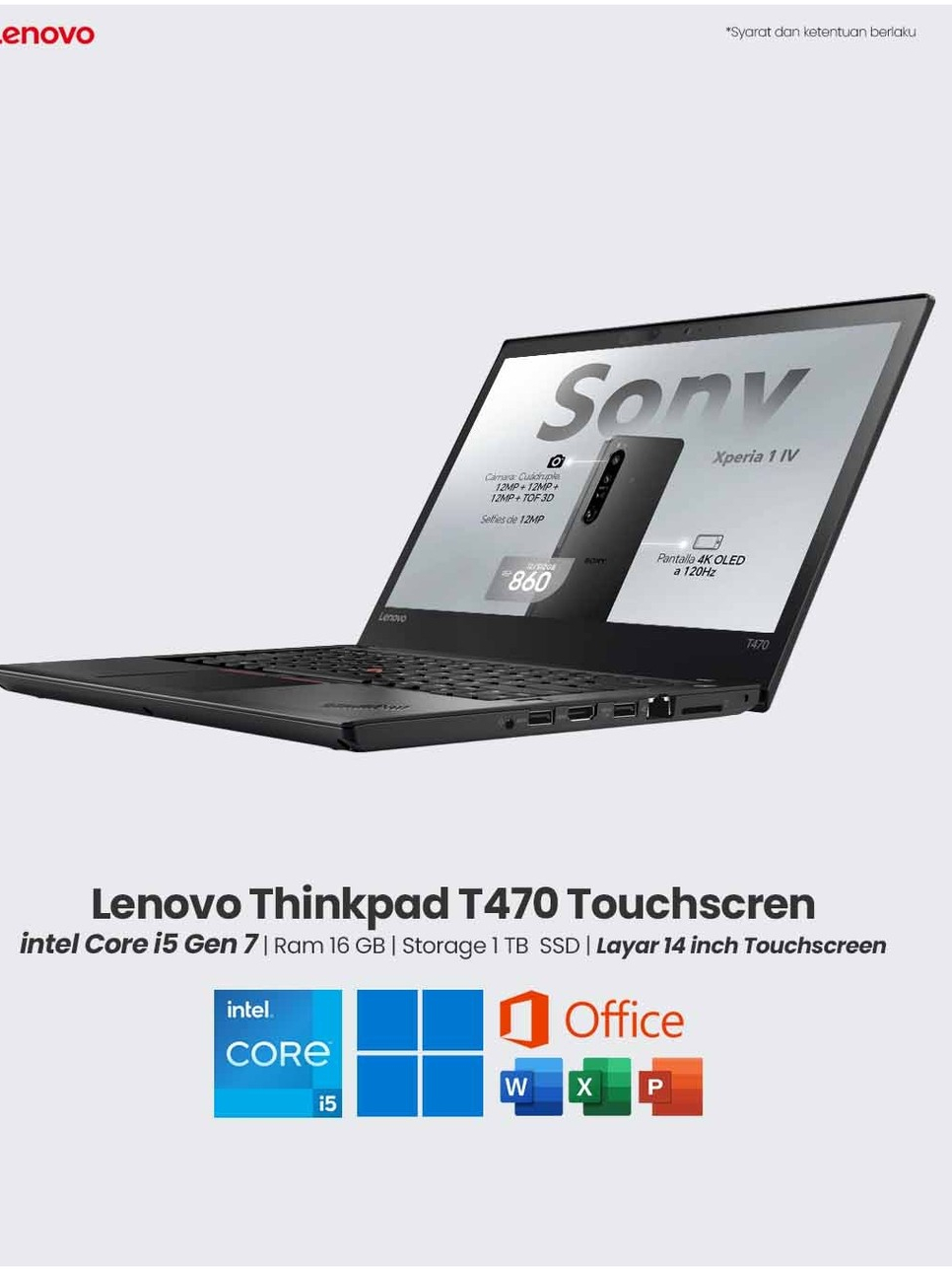 Jual Laptop Lenovo Thinkpad T470 Core i5 Gen 7 Ram 16 GB SSD 512 GB ...
