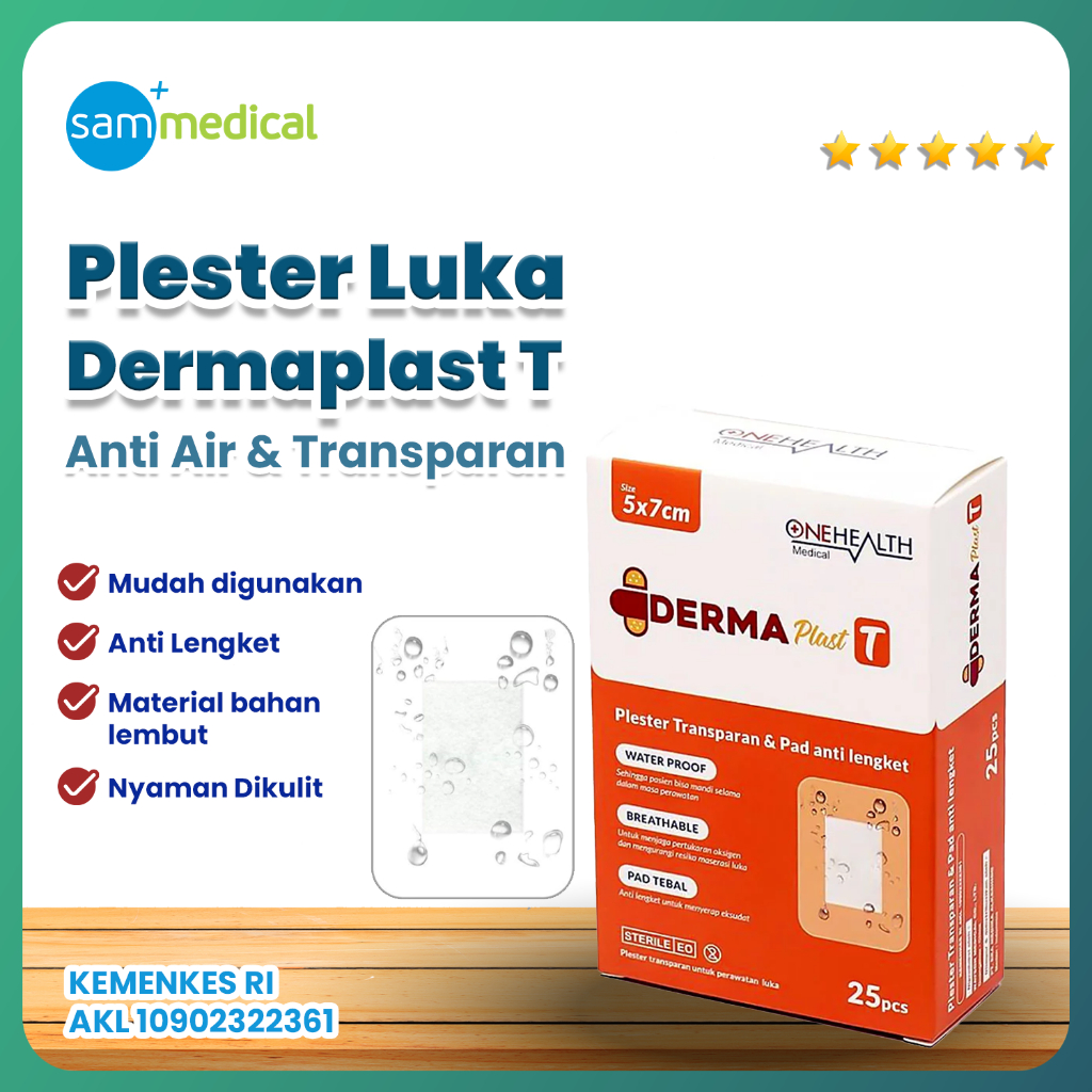 Jual One Health Dermaplast T / Plester Luka Transparan / Penutup Luka ...