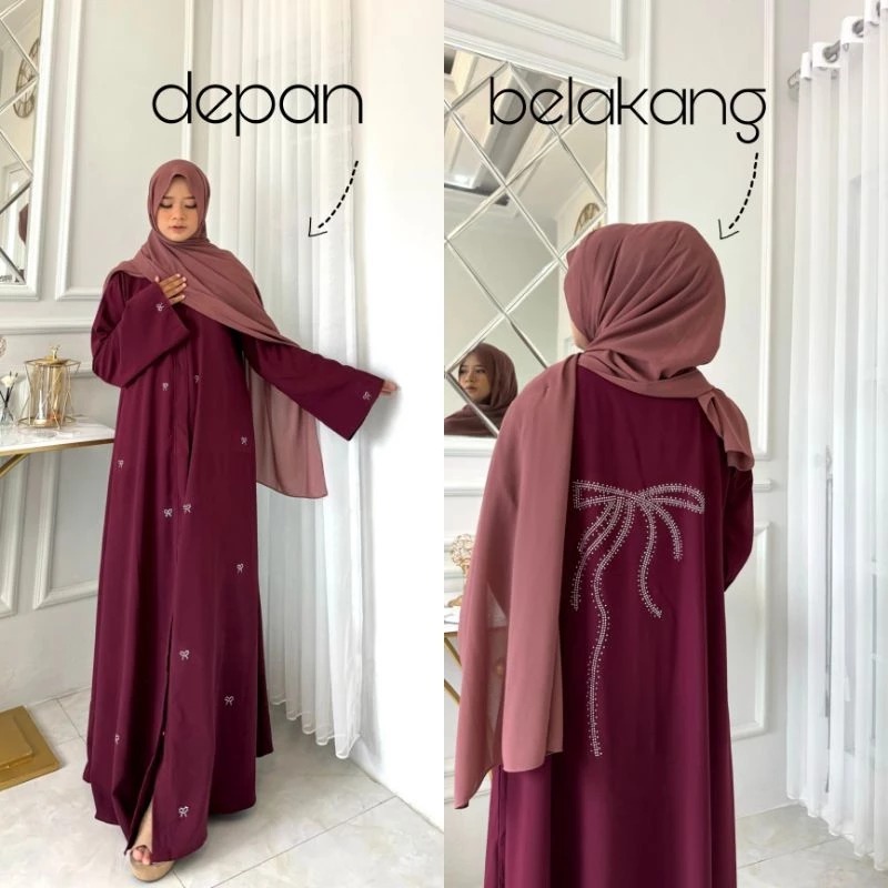 Jual RX FASHION - ABAYA PITA COQUETTE / ABAYA TERBARU DUBAY GAMIS MEWAH ...