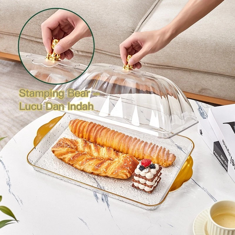 Jual 1set Kotak Roti Dan Kue Tempat Penyimpanan Roti Wadah Saji Nampan ...