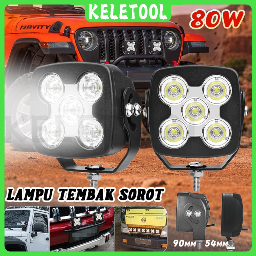 Jual 80W 100% ORI Lampu volvo alat berat Sorot Heavy Duty Offroad ...