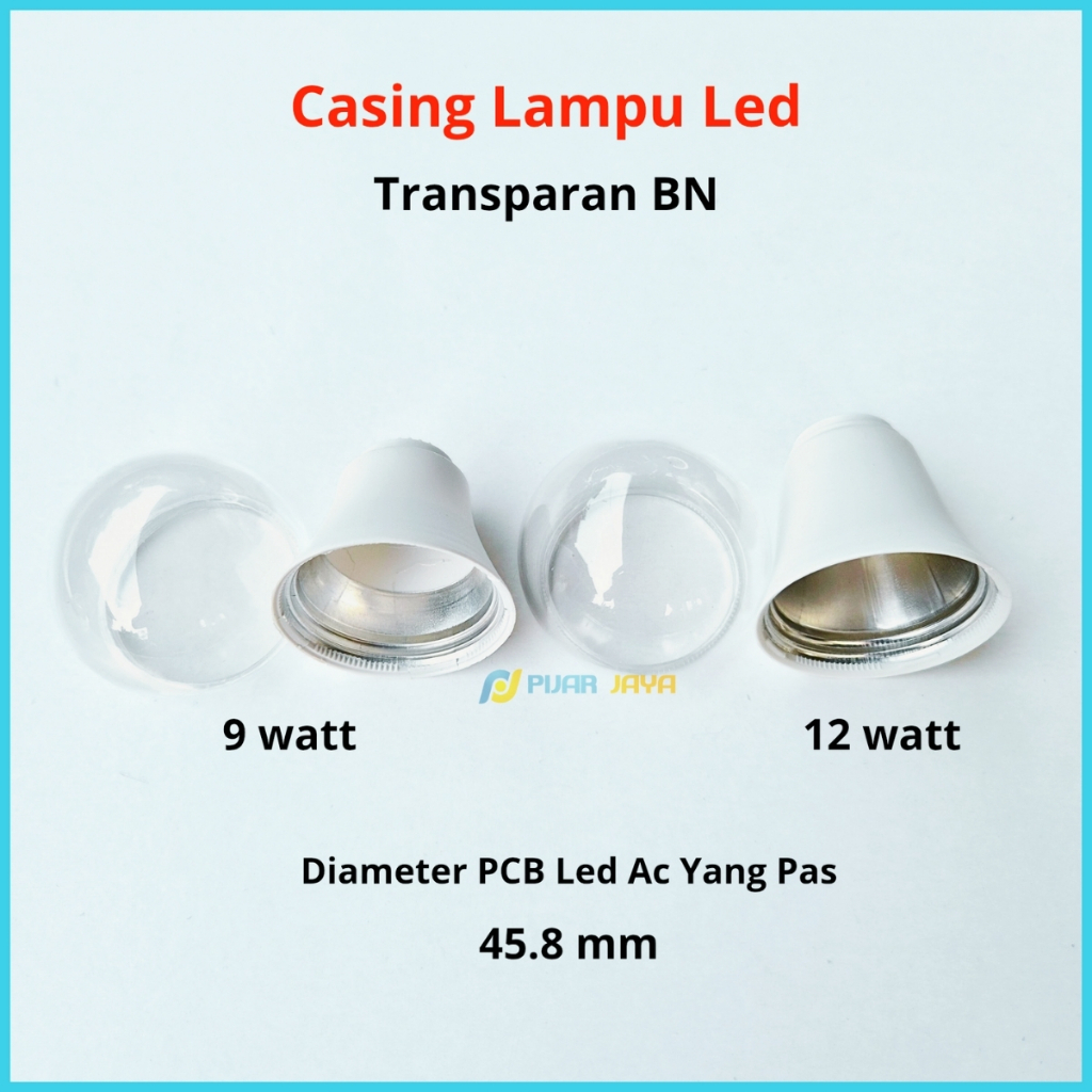 Jual Casing Lampu LED Transparan 9 12 Watt Cover Bening Housing LED ...