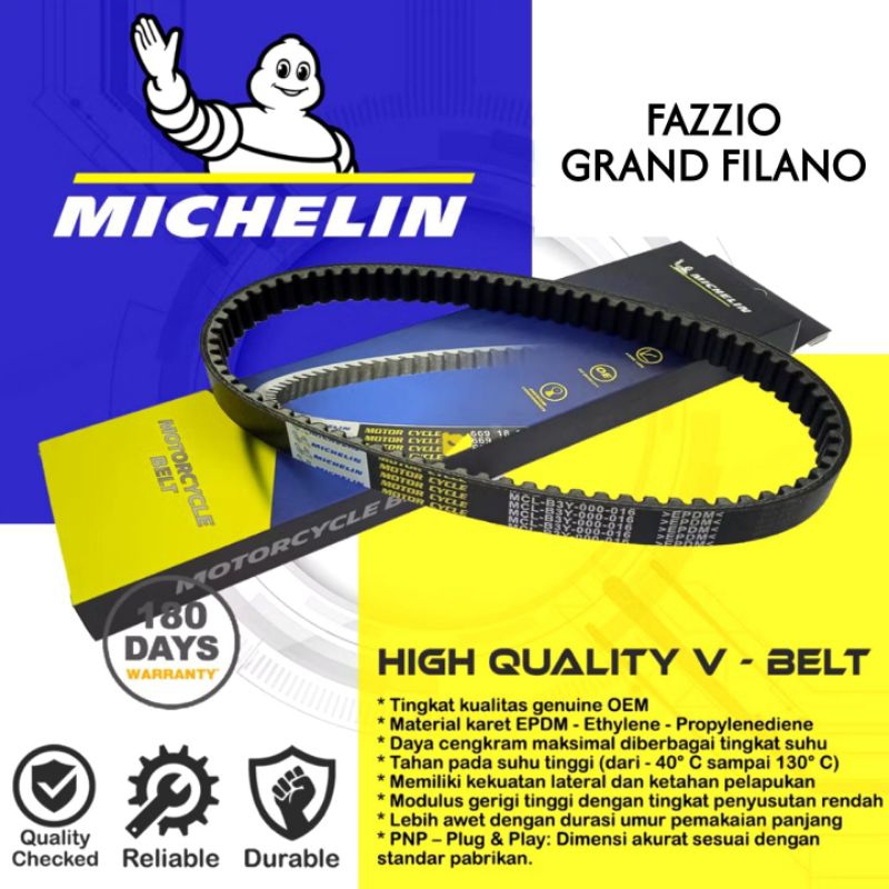 Jual Vanbelt Michelin Fazzio V-Belt Grand Filano B3Y | Shopee Indonesia