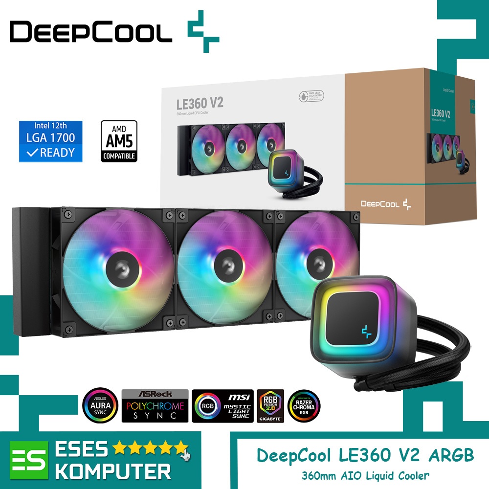 Jual AIO DeepCool LE360 V2 ARGB | Liquid Cooler for Intel / AMD | Shopee Indonesia