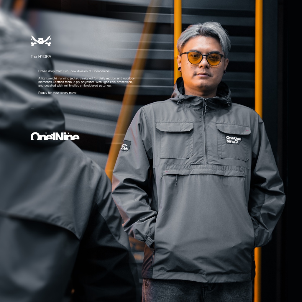 Jual Oneonenine Jaket Outdoor Hydra Grey Series - Jaket Parasut ...