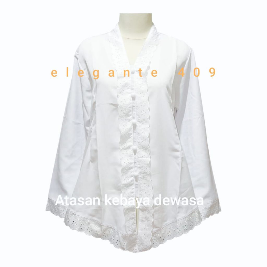 Jual Atasan Kebaya Encim Dewasa Kombinasi Renda | Shopee Indonesia