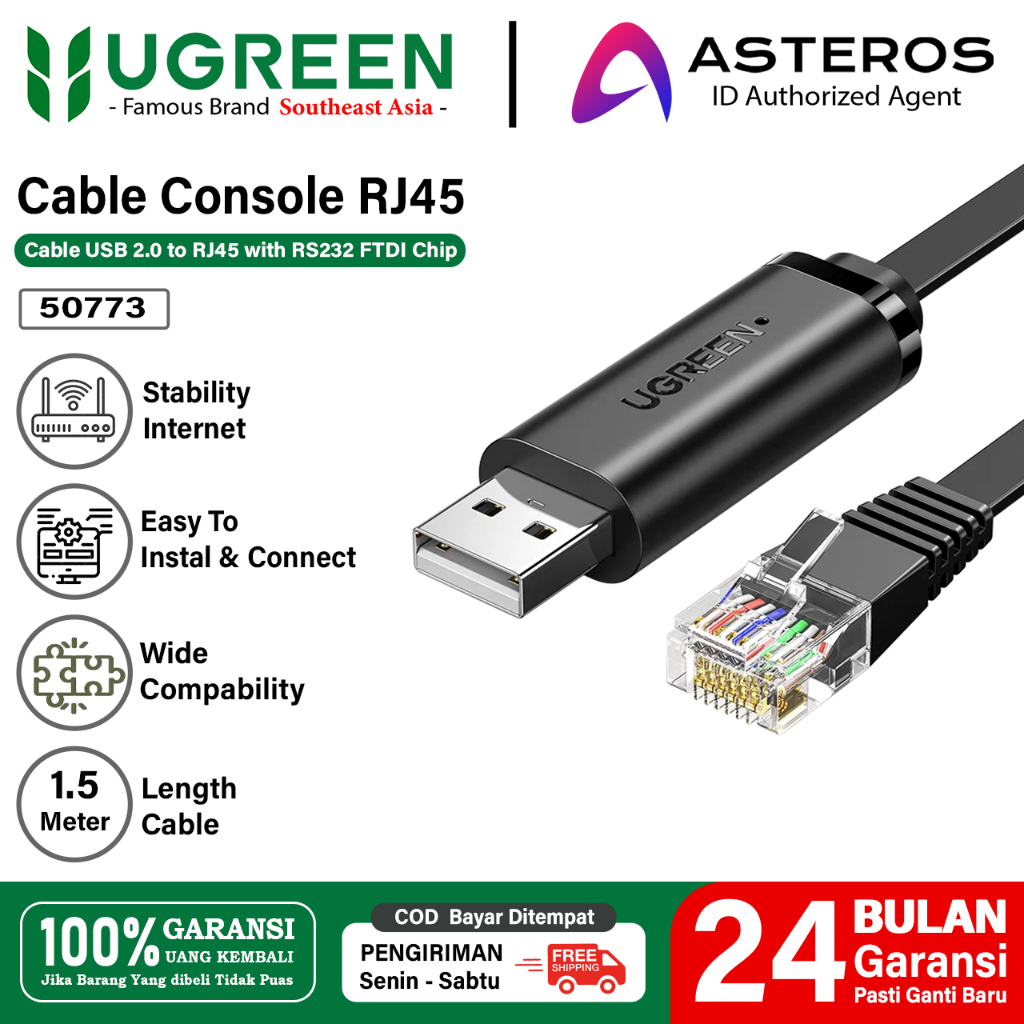 Jual UGREEN Kabel Console Cisco RS232 USB Cable RJ45 | Shopee Indonesia