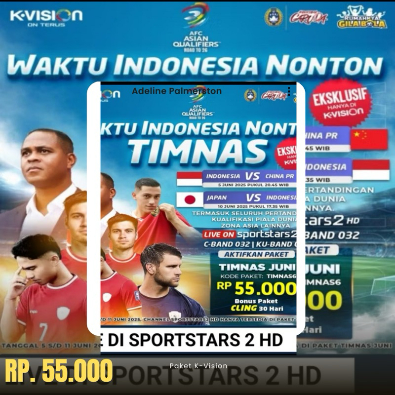 Jual Paket Bola TIMNAS INDONESIA World Cup 2026 Qualifiers Zona AFC ...