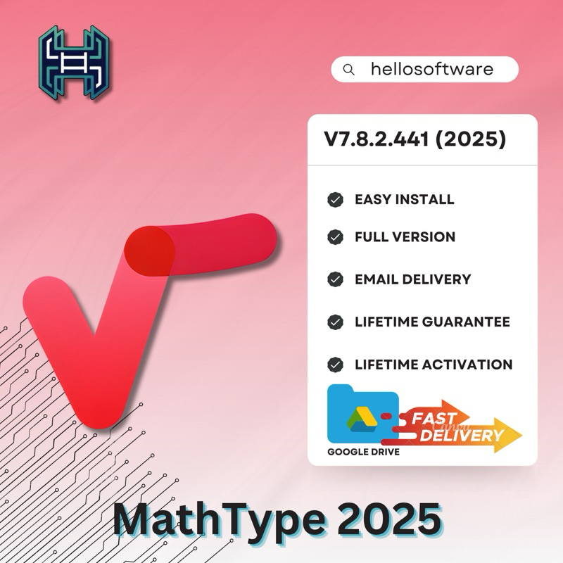 Jual (WIN/MAC) MathType 7 2025 v7.8.2.441 Full Version (Versi Terbaru) | Shopee Indonesia
