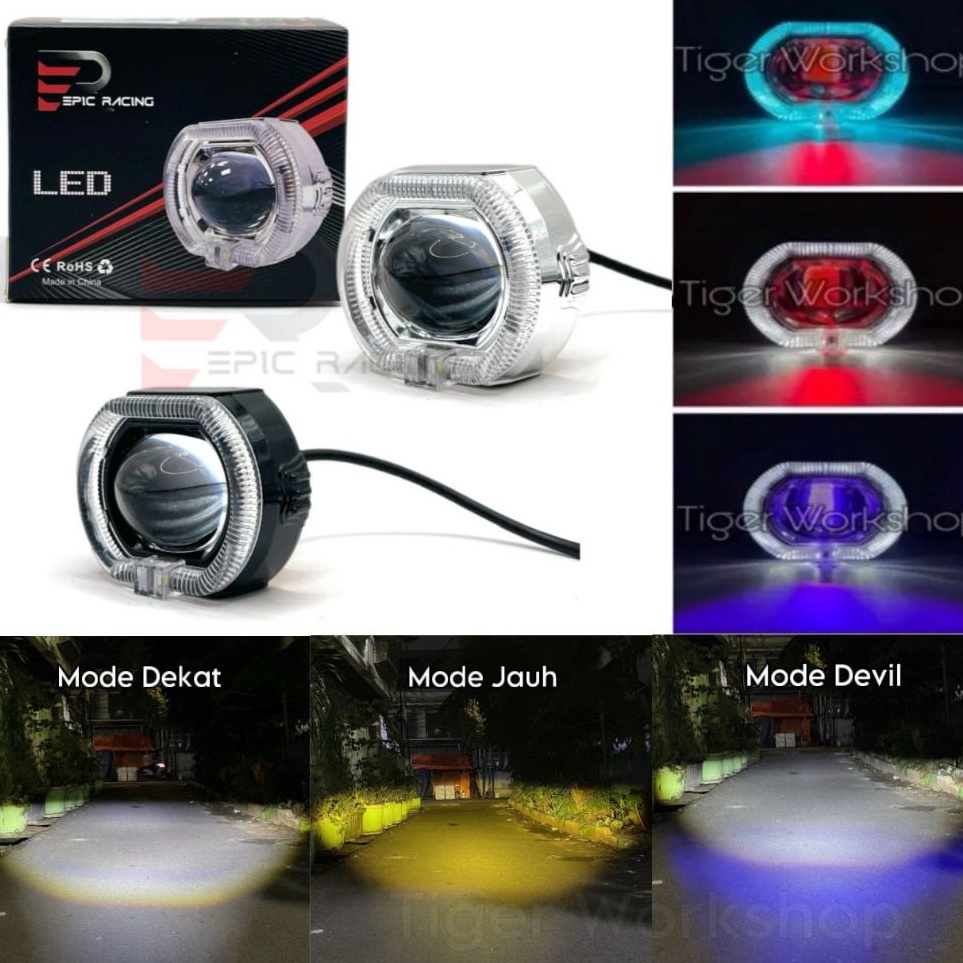 Jual KODE D87Y Epicracing Projie Biled Cut Off Mini 25 INC D2 D3 Jauh Dekat 3watt Waterproof ...