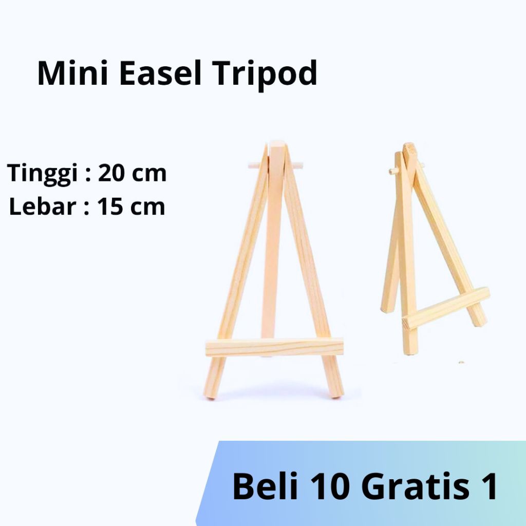Jual Mini Easel Stand Poto Tripod kayu Tinggi 20cm Holder Mini Stand ...