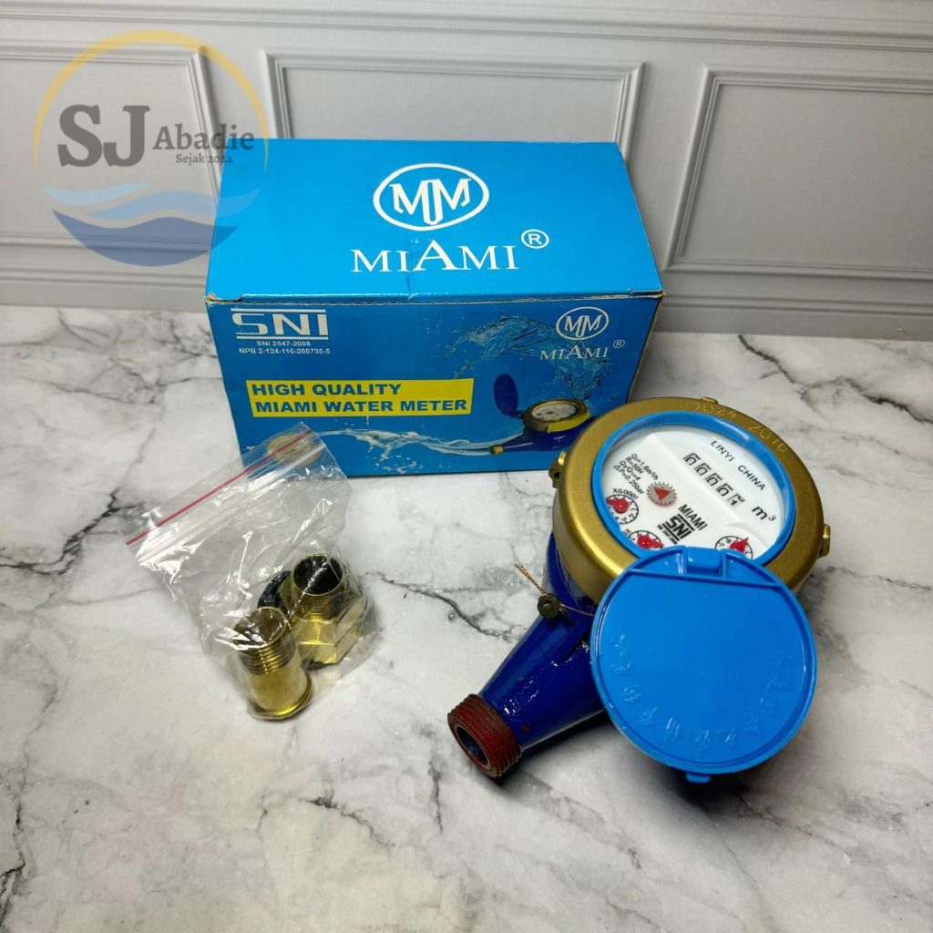 Jual (1 PC) MIAMI Meteran Air Besi Water Meter SNI Certified High ...