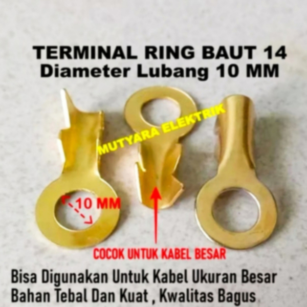 Jual Skun Bulat M10 Besar / Terminal Skun Massa / Masa M10 - Ring Baut ...