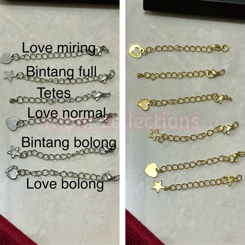 Jual Rantai extender gelang stainless anti karat baca deskripsi ...