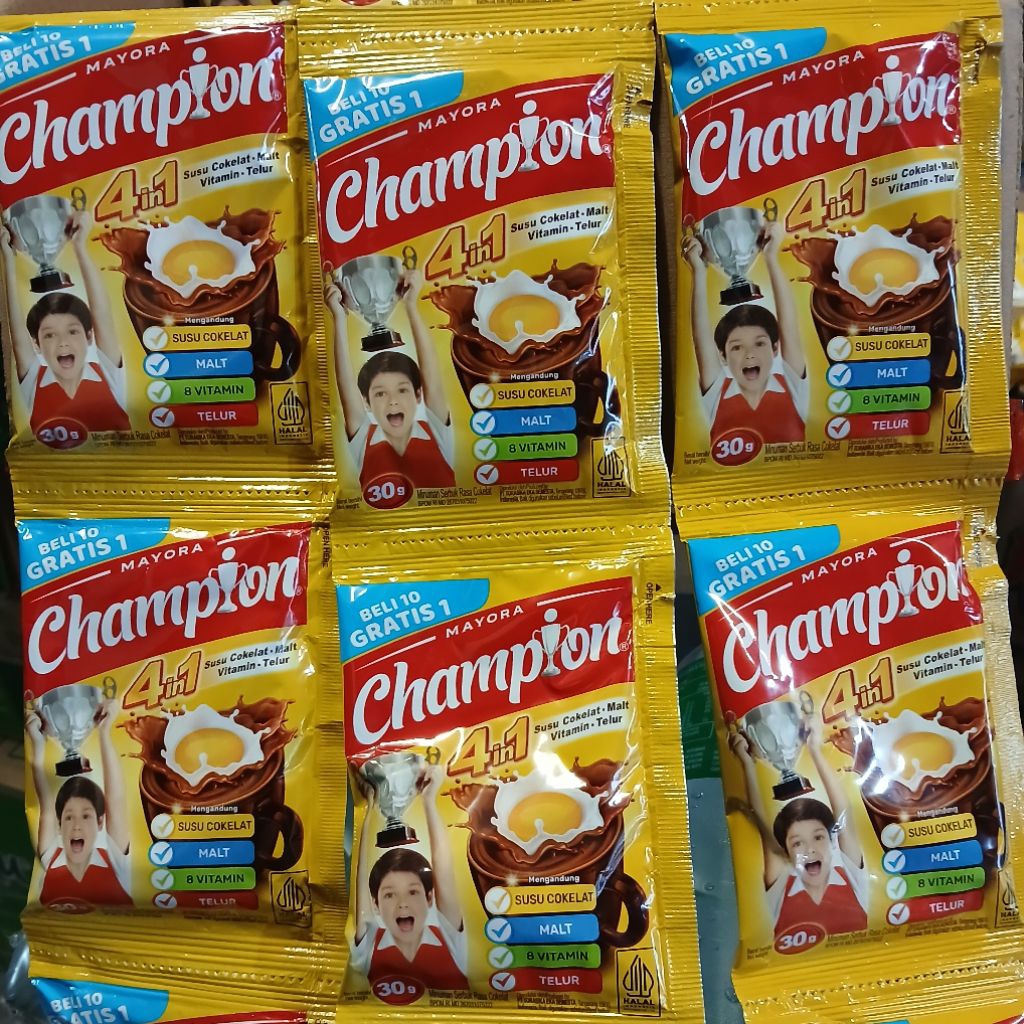 Jual ENERGEN CHAMPION 1 Renceng isi 10 Susu Cokelat Malt | Shopee Indonesia