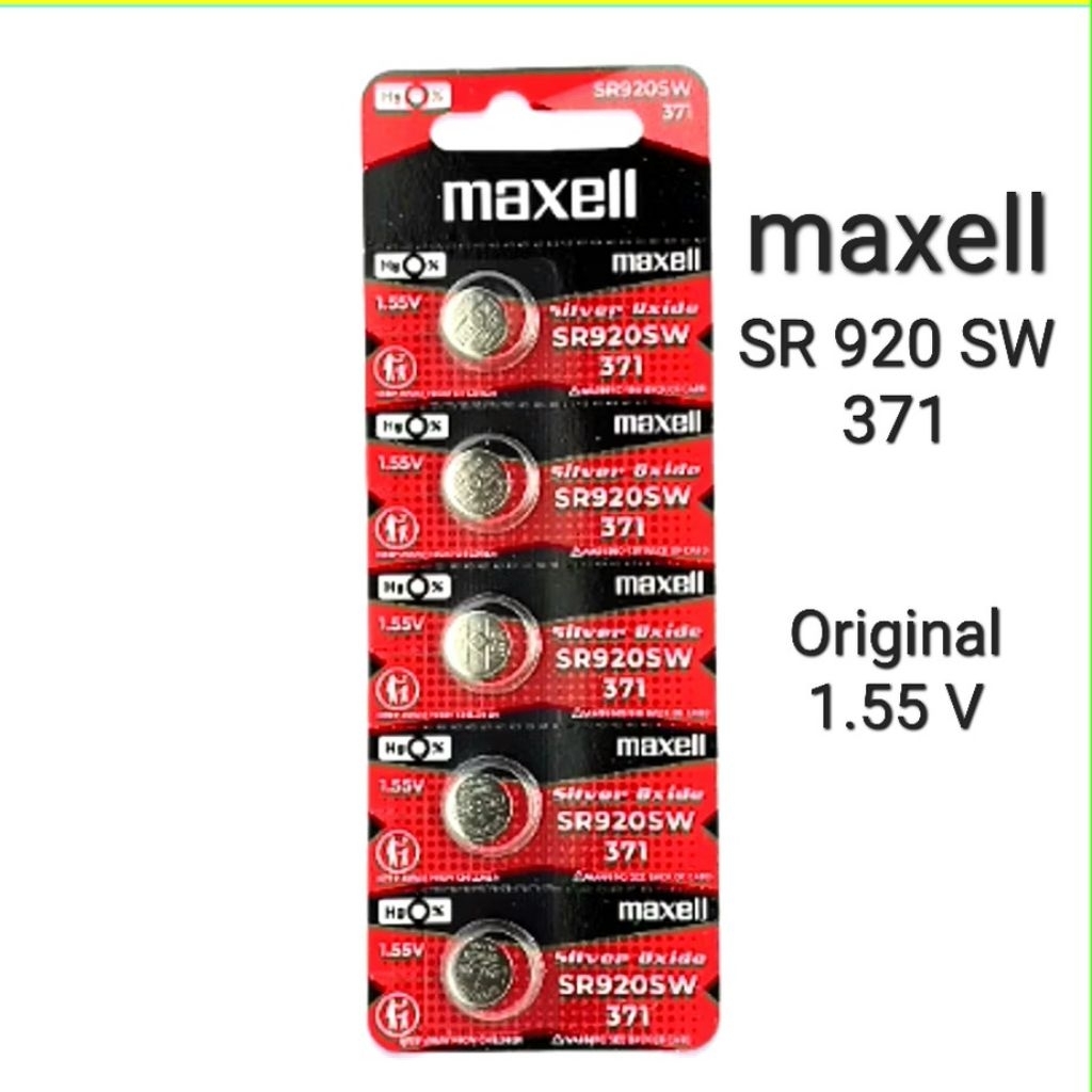 Jual BATERAI JAM MAXELL SR 920 SW / 371 BATERAI ORIGINAL 1.55 V ...