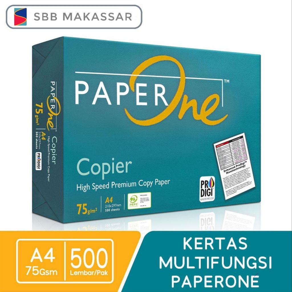 Jual PaperOne Copier Kertas HVS A4 75 gsm - 500 Lembar | Shopee Indonesia