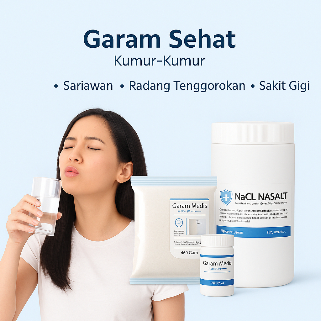 Jual Garam Medis NaCL NASALT 440 Gram - Mencegah Infeksi Luka | Shopee ...