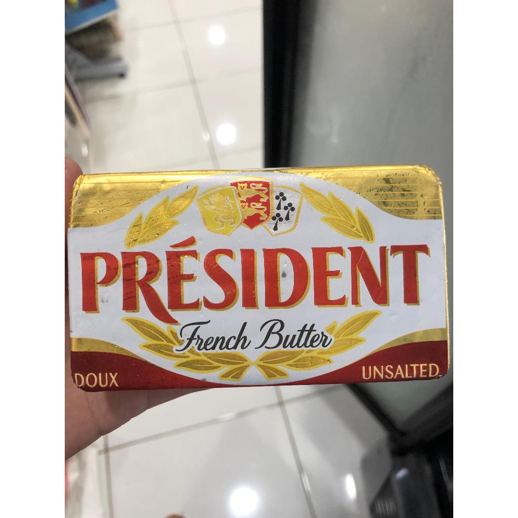 Jual Butter president unsalted 200gr | Shopee Indonesia