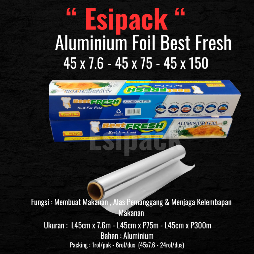Jual Aluminium Wrapping Foil Best Fresh 45x7.6 | Shopee Indonesia