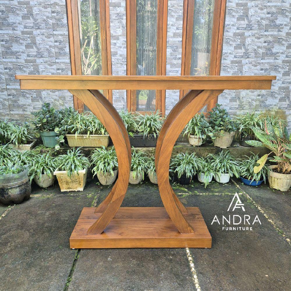 Jual console table meja konsul minimalis modern kaki lengking, console ...