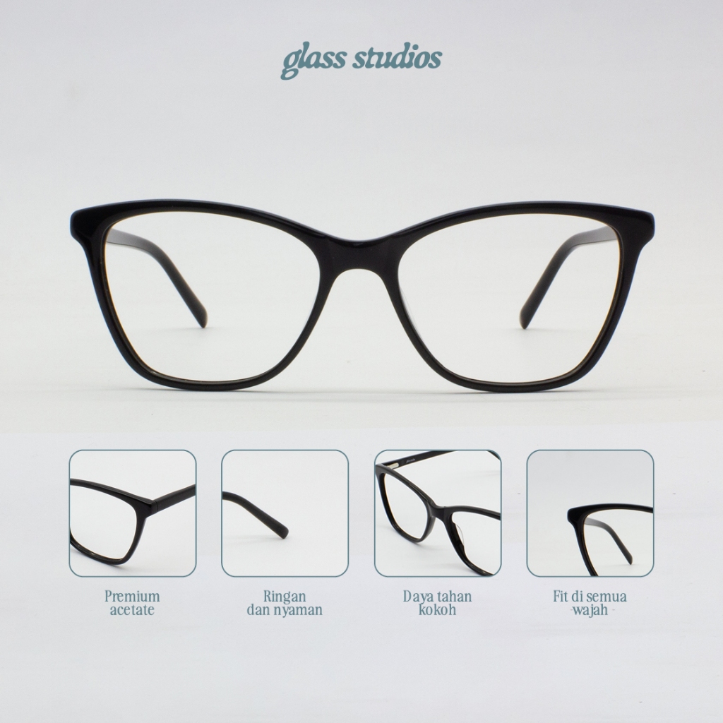 Jual Glass Studios - Frame Kacamata Wanita H072 | Kacamata Minus / Plus ...