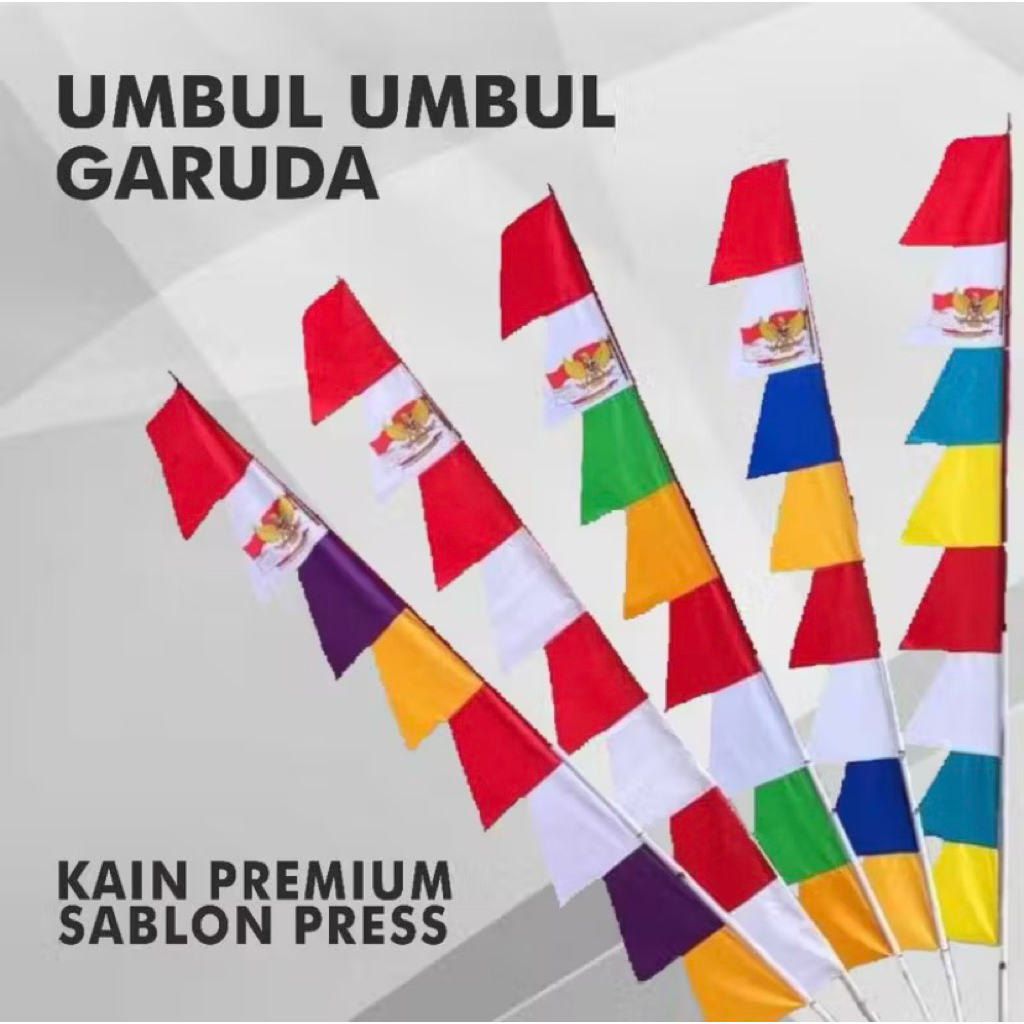 Jual umbul umbul 8MT warna warni / umbul umbul / bendera umbul umbul ...