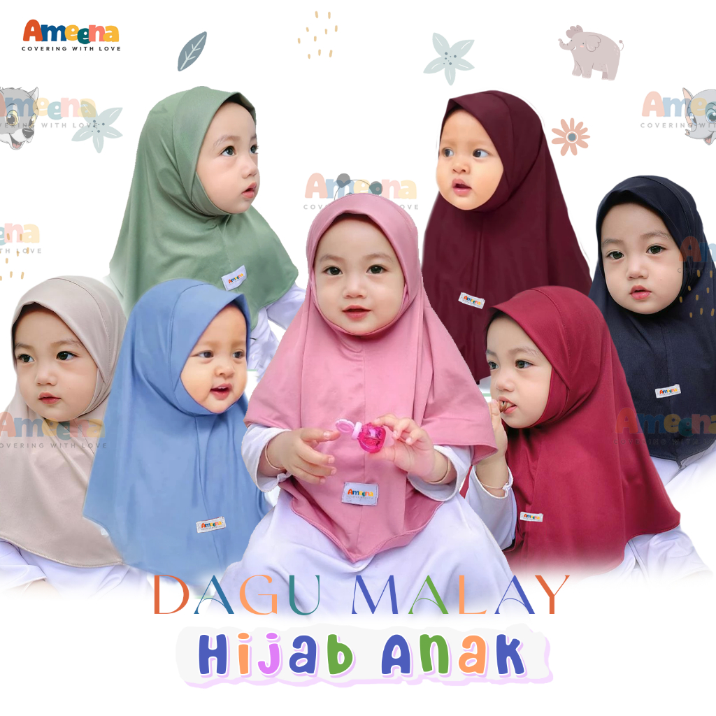 Jual Ameena - Jilbab Anak Bayi Instan Dagu Malay 0 6 Bulan 1 Sampai 8 ...