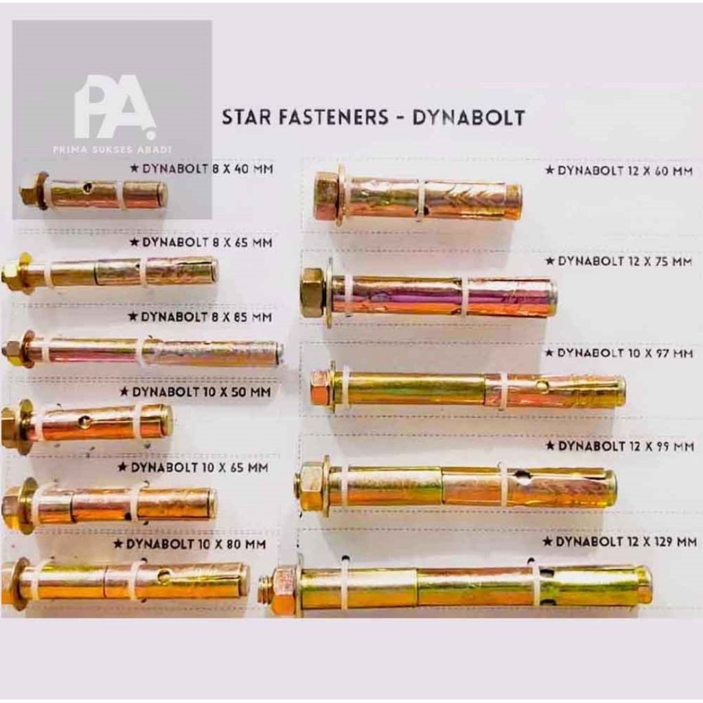 Jual Dynabolt 12 mm | dynabolt M 12 | sleeve anchor | expansion bolt ...