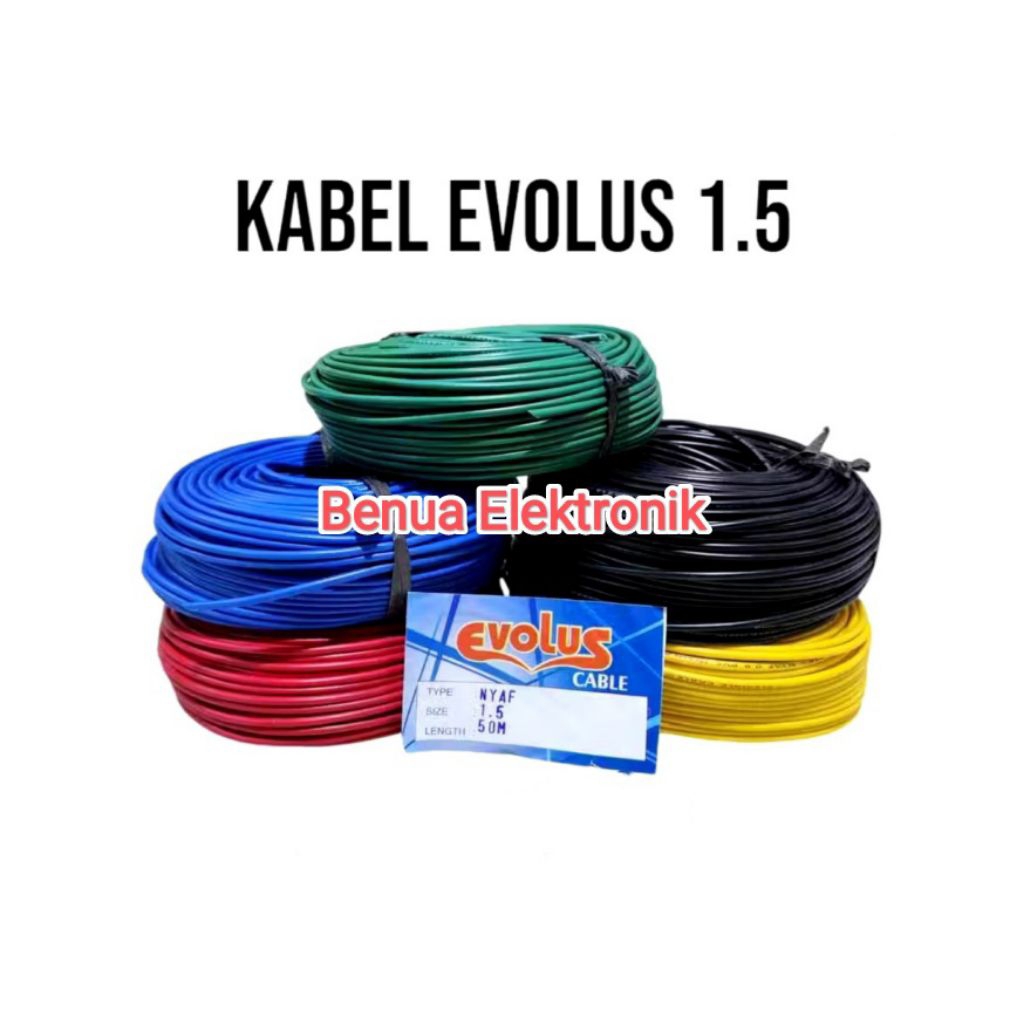 Jual PER 10 METER Kabel NYAF Serabut Tunggal EVOLUS 1X1,5 50 METER | Shopee Indonesia