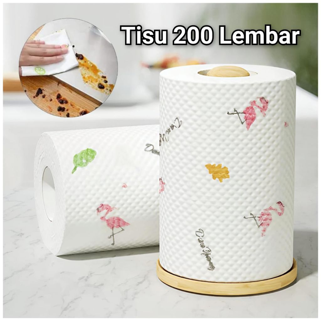 Jual 200LB Jumbo Tisu Roll Motif Dapur Penyerap Minyak Bisa Di Cuci ...