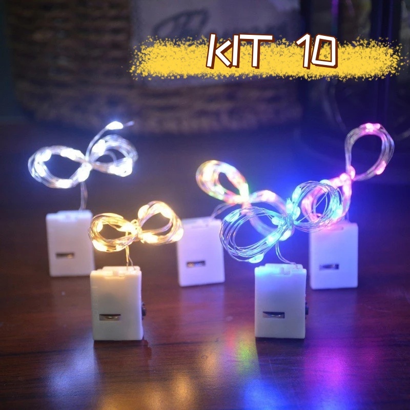 Jual 1/3/5/10 Paket Lampu LED 2 m Kawat / Lampu Kawat Led Baterai ...