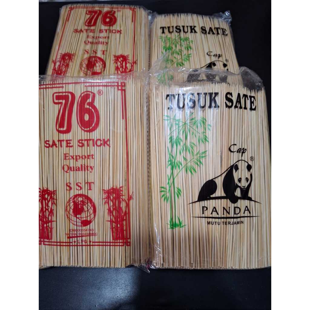 Jual Lidi Tusuk Sate Bakso Bakar Seafood Merek 76, Panda Kemasan 0.5 kg ...