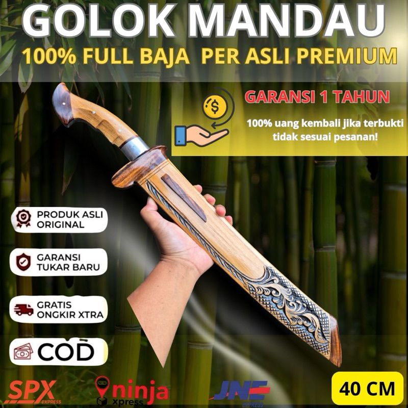 Jual { Golok Model Terbaru } Golok Mandau Full Baja Per Asli | Alat ...