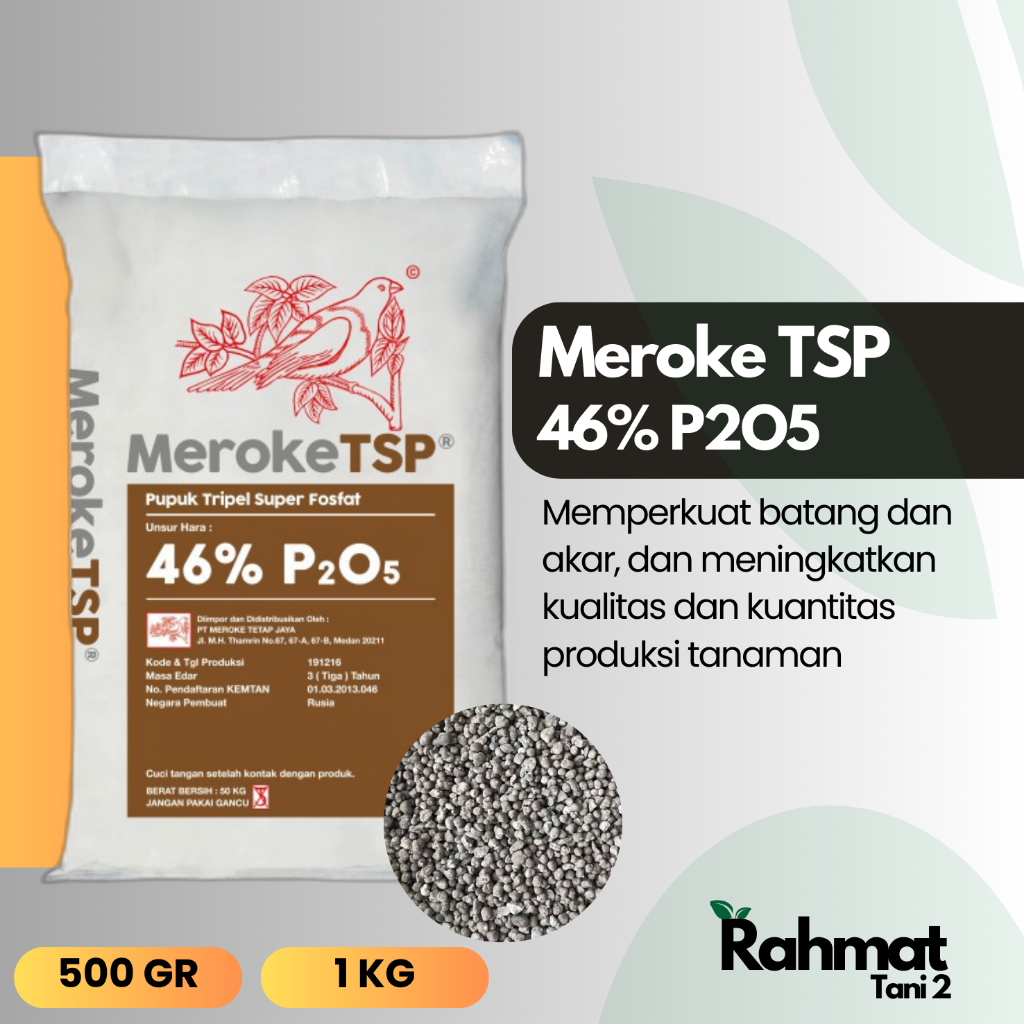 Jual Pupuk TSP Meroke Tetap Jaya Produk Original Untuk Tanaman (500 gr & 1 kg) | Shopee Indonesia