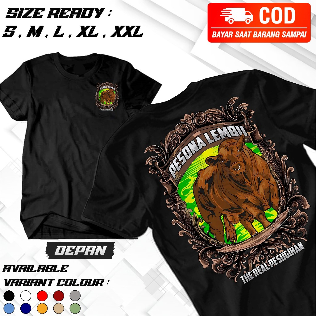 Jual MC T-SHIRT - Kaos Sapi Pesona Lembu The Real Pesuugihan - Baju ...
