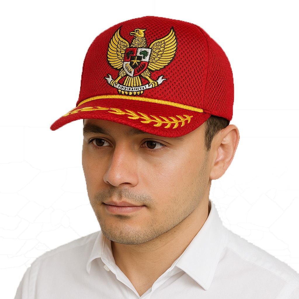 Jual Topi Dinas Garuda Padi Kapas Bahan Doublemess Tebal Bisa Custom ...