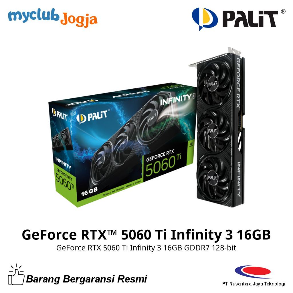 Jual PALIT GeForce RTX 5060 Ti Infinity 3 16GB GDDR7 128bit | Shopee Indonesia