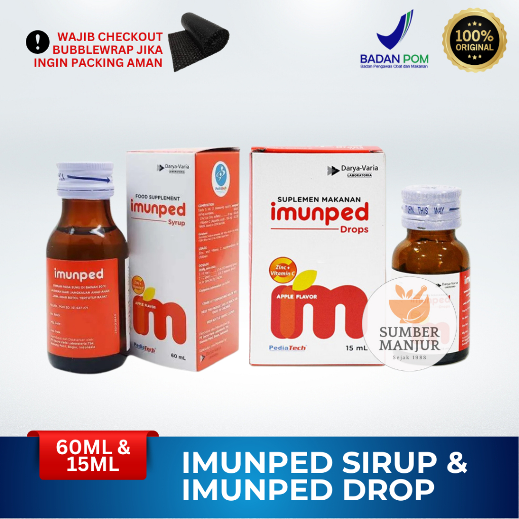 Jual IMUNPED DROP/SIRUP - MULTIVITAMIN BAYI VITAMIN C ZINC | Shopee ...