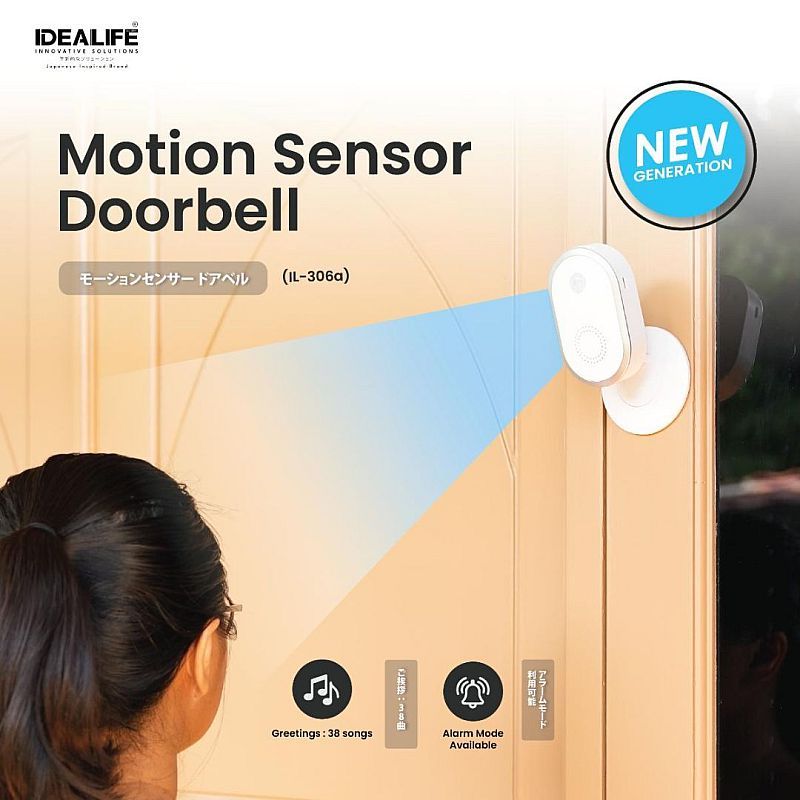 Jual IDEALIFE - Motion Sensor Bell - Bell Pintu sensor gerak - WD-3001 ...