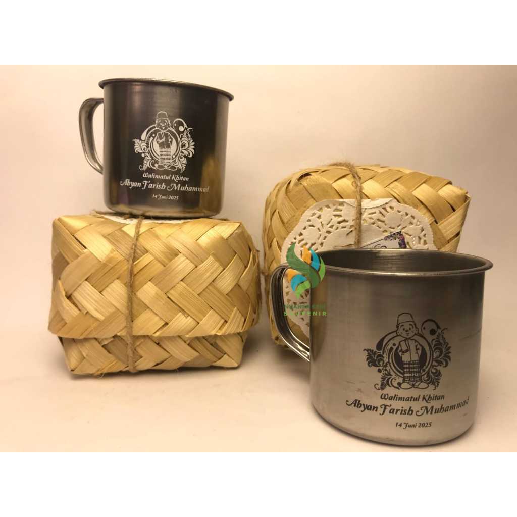 Jual Souvenir Gelas Minum Enamel Stainless Cangkir Kaleng Alumunium ...