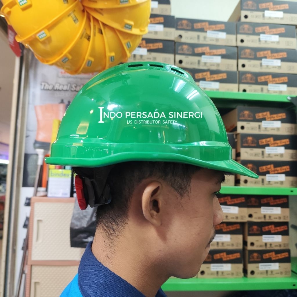 Jual Helm Safety Kerja Msa Vented Warna Hijau - Safety Helmet Msa Lokal ...