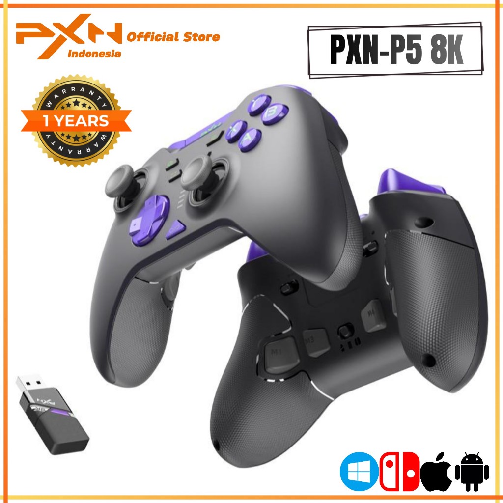 Jual PXN P5 8K Gamepad Three Mode Wireless Controller Custom 8000Hz Polling Rate Hall Trigger ...