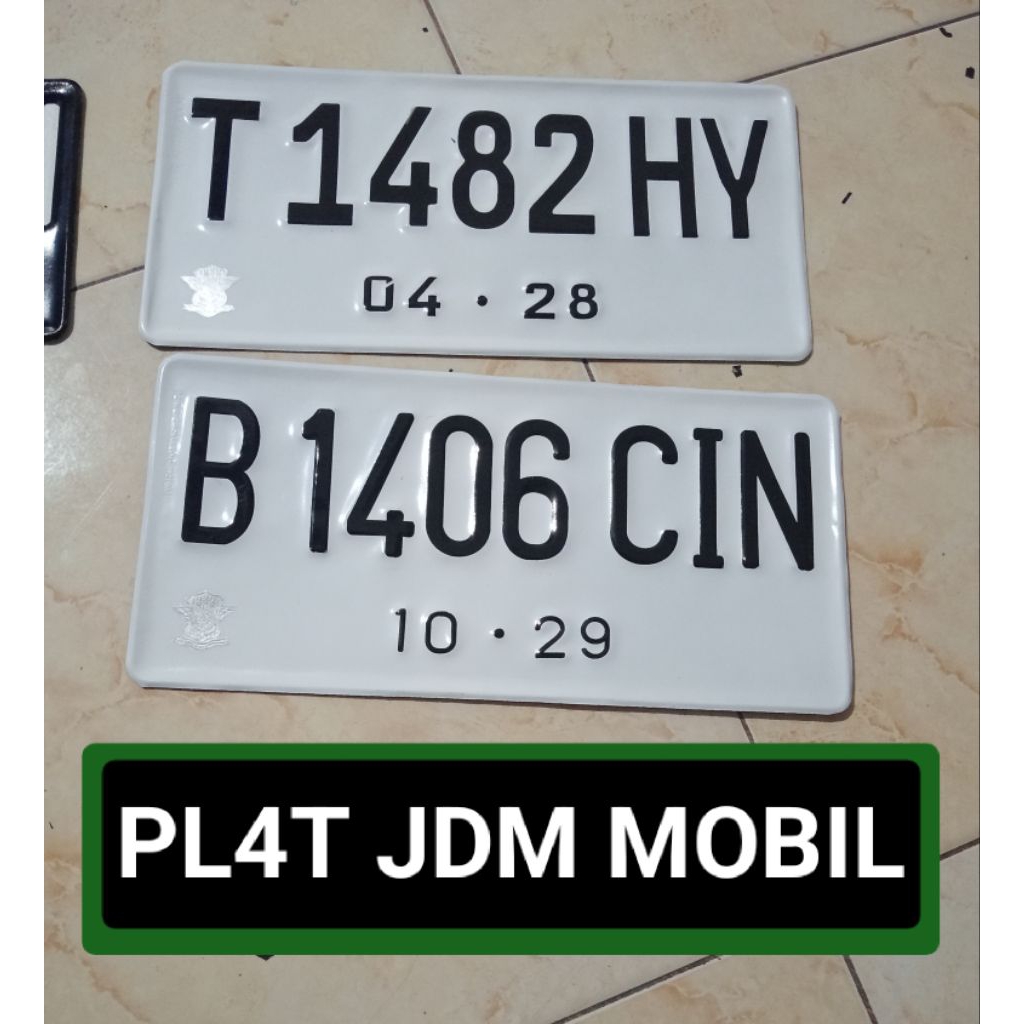 Jual HARGA SATUAN // PLAT JDM MOBIL // FONT LAMA DAN FONT BARU | Shopee ...