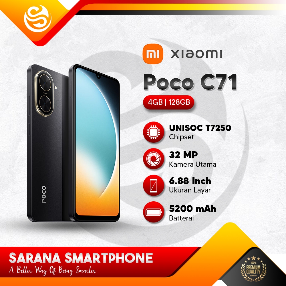 Jual Xiaomi Poco C71 (4+4/128GB) Garansi Resmi | UNISOC T7250 | 120 Hz ...