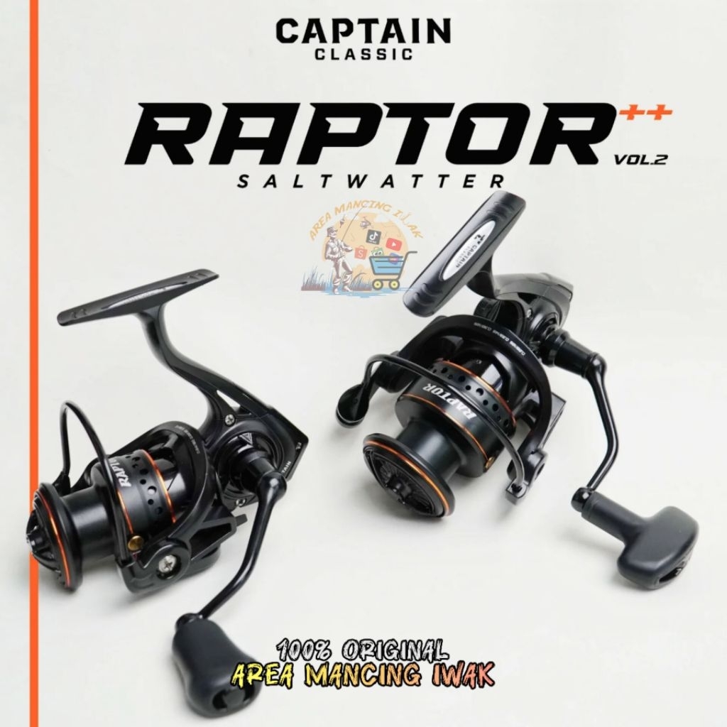 Jual Reel CAPTAIN RAPTOR ++ 1000 2000 3000 4000 6000 - Power Handle ...